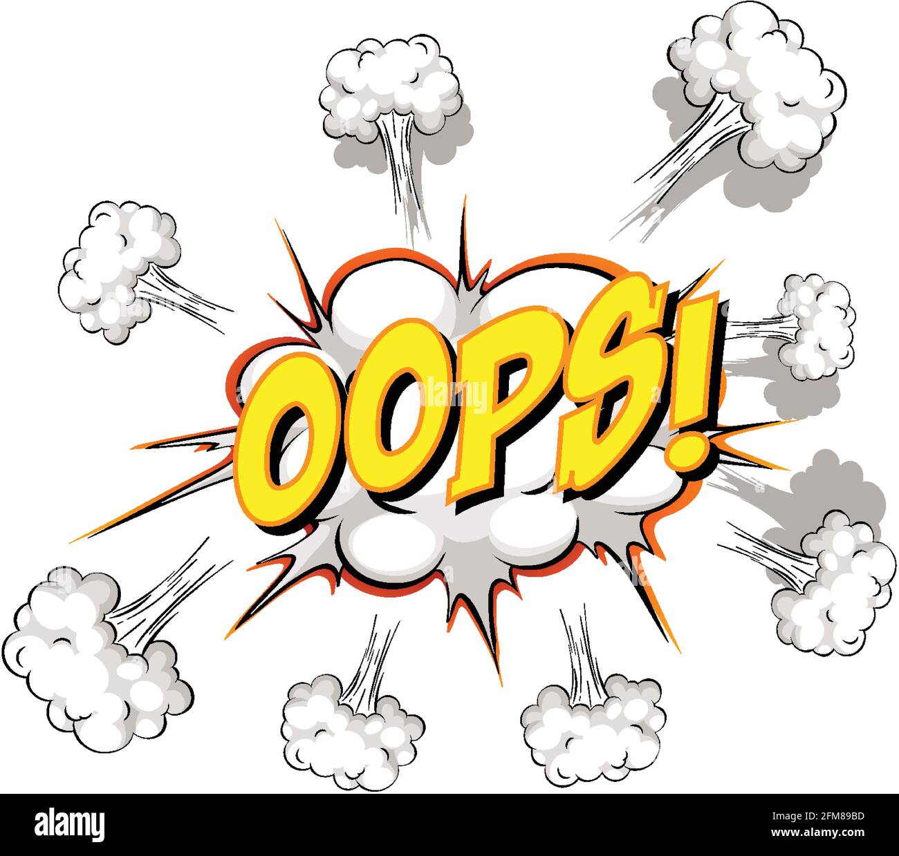 Comic speech bubble with oops text illustration Stock Vector Image & Art - Alamy