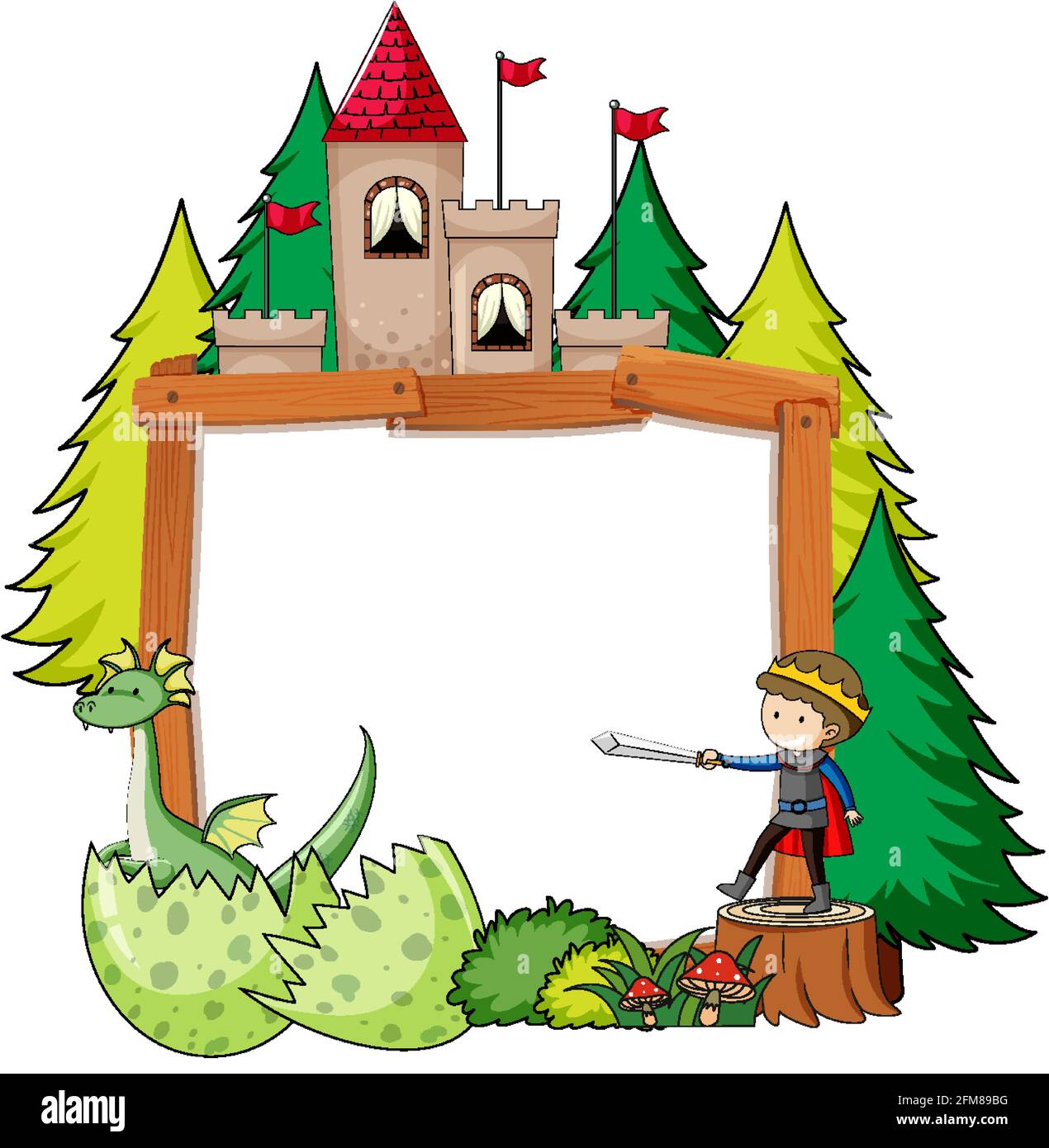 Fairy tale banner template illustration Stock Vector Image & Art - Alamy