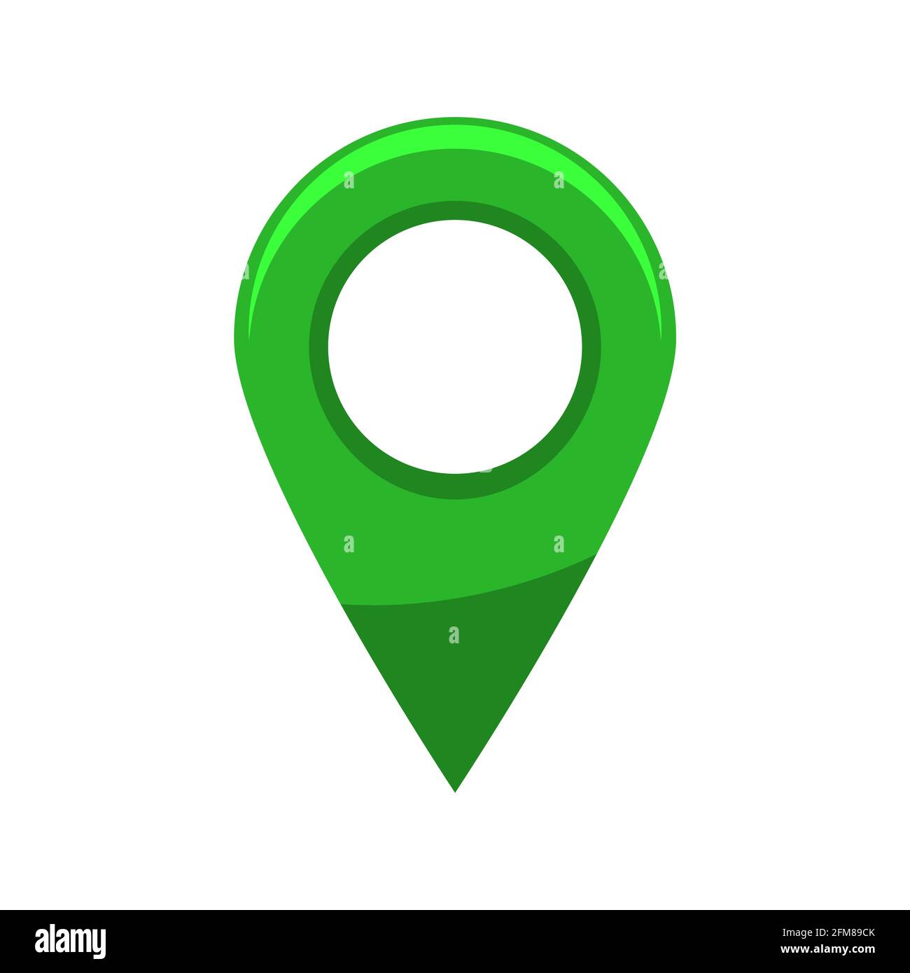 Cartoon style shiny or glossy map pin. Flat and solid vector ...