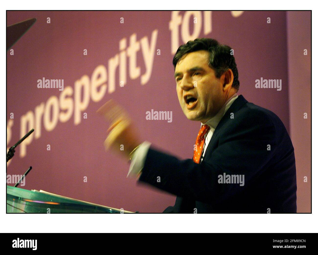 Gordon Brown MP speaking October 2000at the Labour Party conference ...