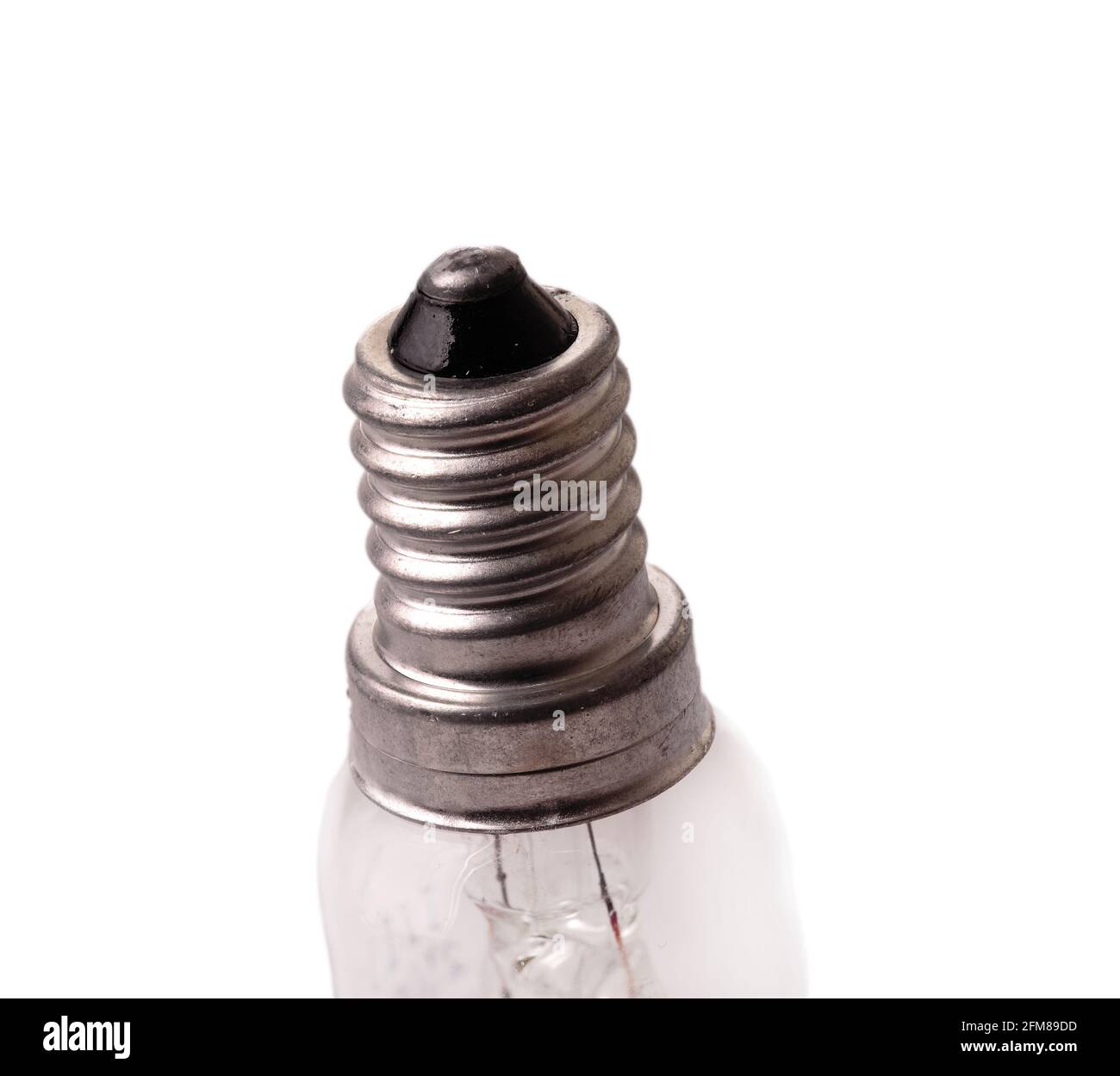Cap new light bulb on a white background Stock Photo - Alamy