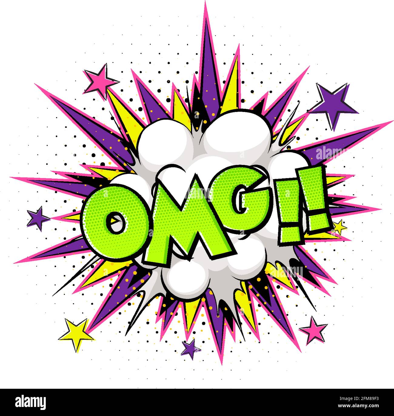 Comic speech bubble with omg text illustration Stock Vector Image & Art ...