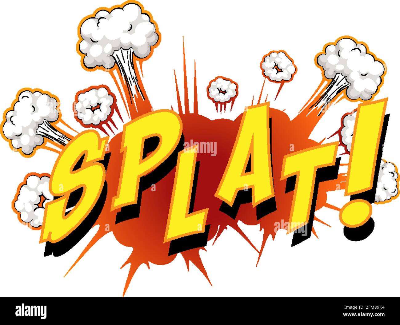 Comic speech bubble with splat text illustration Stock Vector Image ...