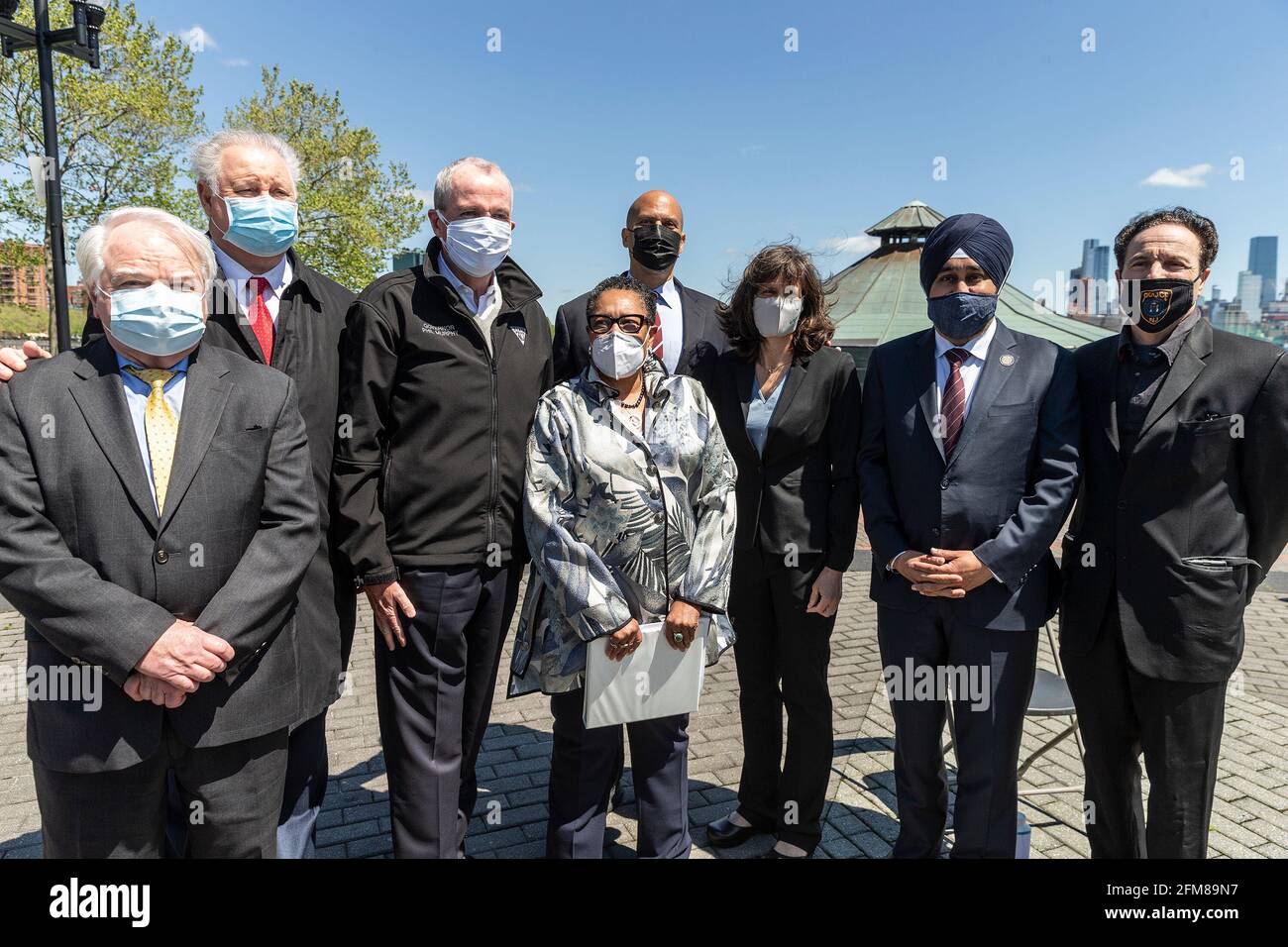 Richard Turner, U. S. Representative Albio Sires, Governor Phil Murphy ...