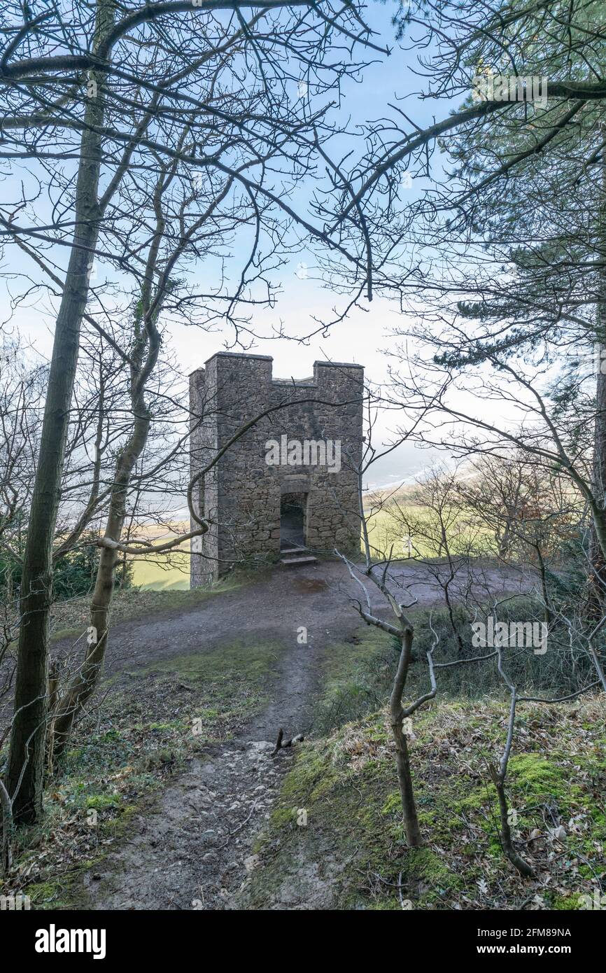Lady Emily Hesketh's hunting lodge tower ruin near Abergele on the ...