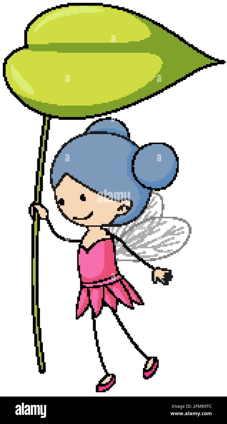 Simple cartoon character of a little fairy isolated illustration Stock ...