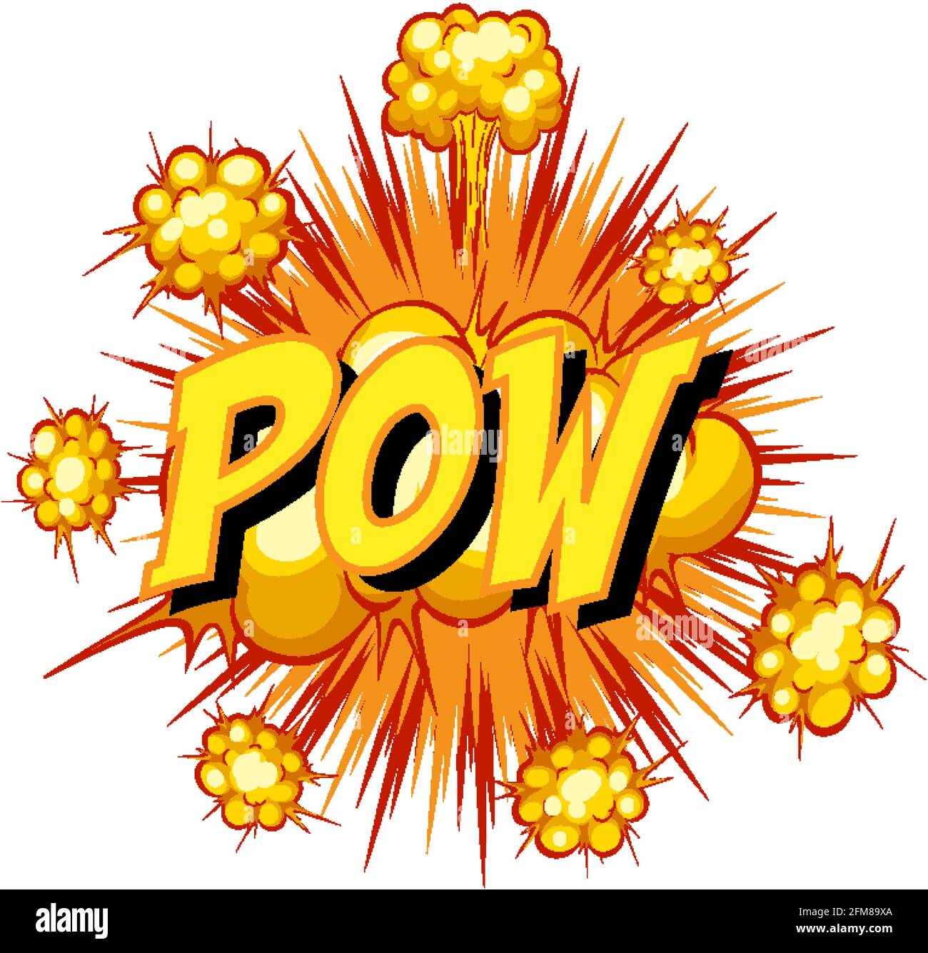 Comic speech bubble with pow text illustration Stock Vector Image & Art ...