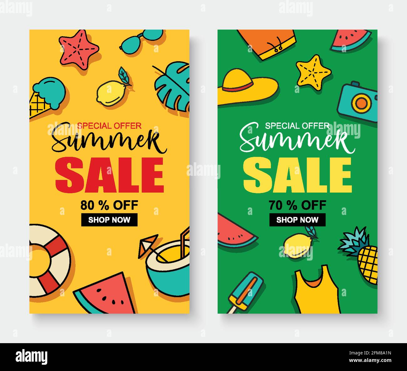 Summer sale banner cover template background. Summer discount special ...