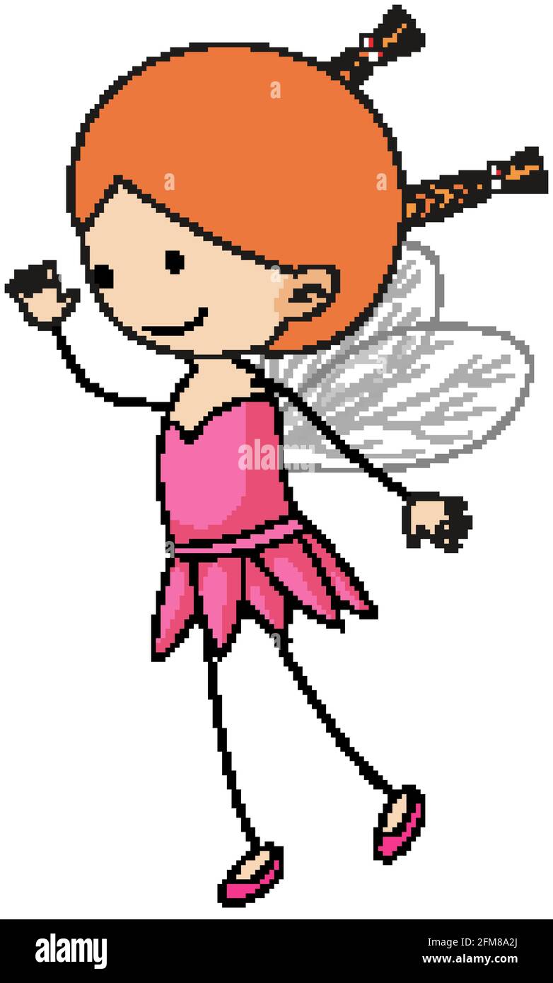 Simple cartoon character of a little fairy isolated illustration Stock ...