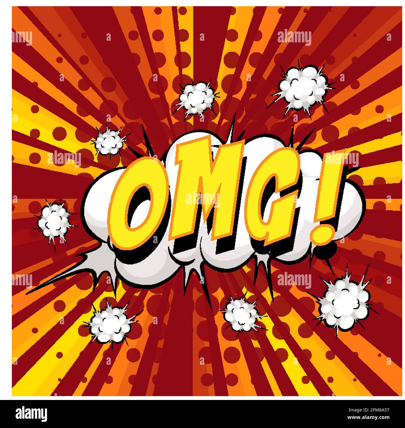 Comic speech bubble with omg text illustration Stock Vector Image & Art ...