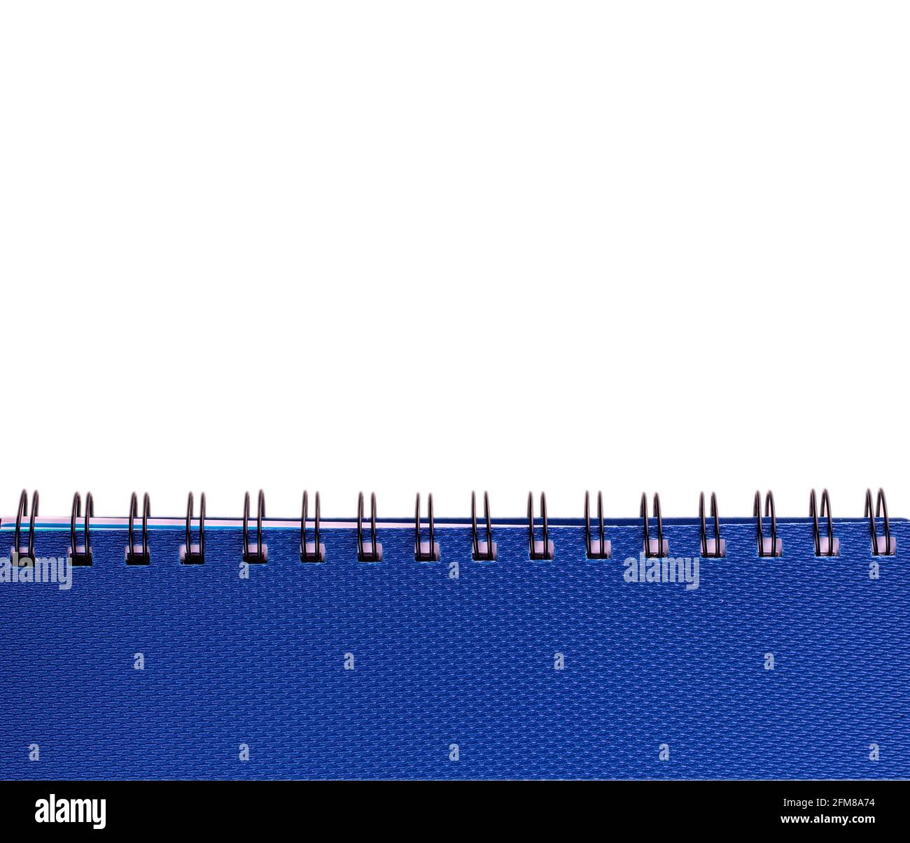 new blue notebook with rings on a white background Stock Photo - Alamy