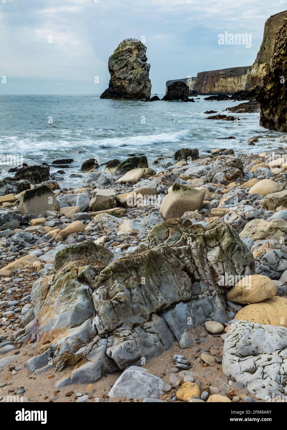 Marsden Rock and beach. Marsden, South Shields Stock Photo - Alamy