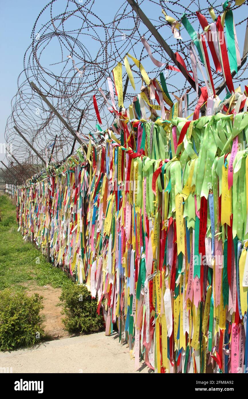 Dmz fence ribbons hi-res stock photography and images - Alamy