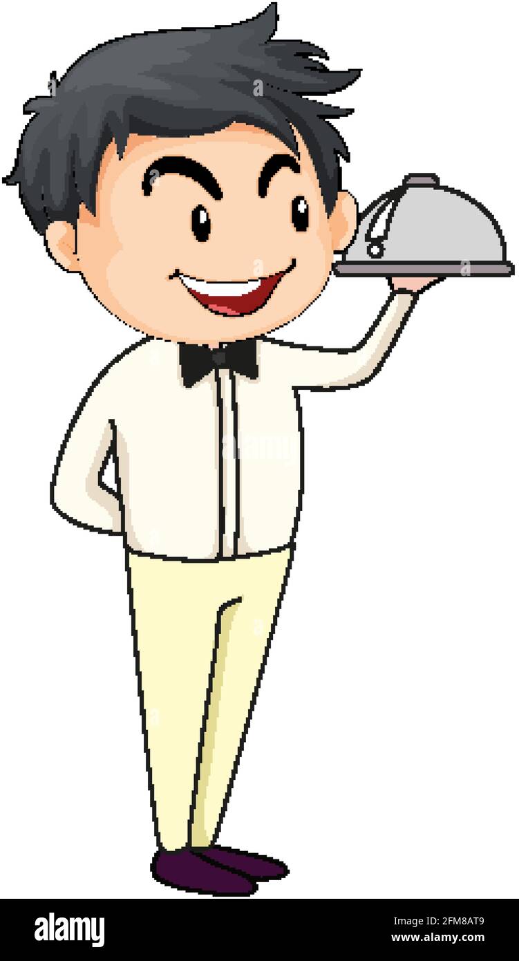 Waiter Serving Clipart
