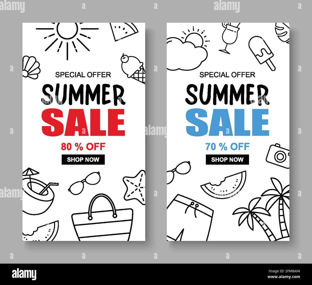 Summer sale banner cover template background. Summer discount special ...