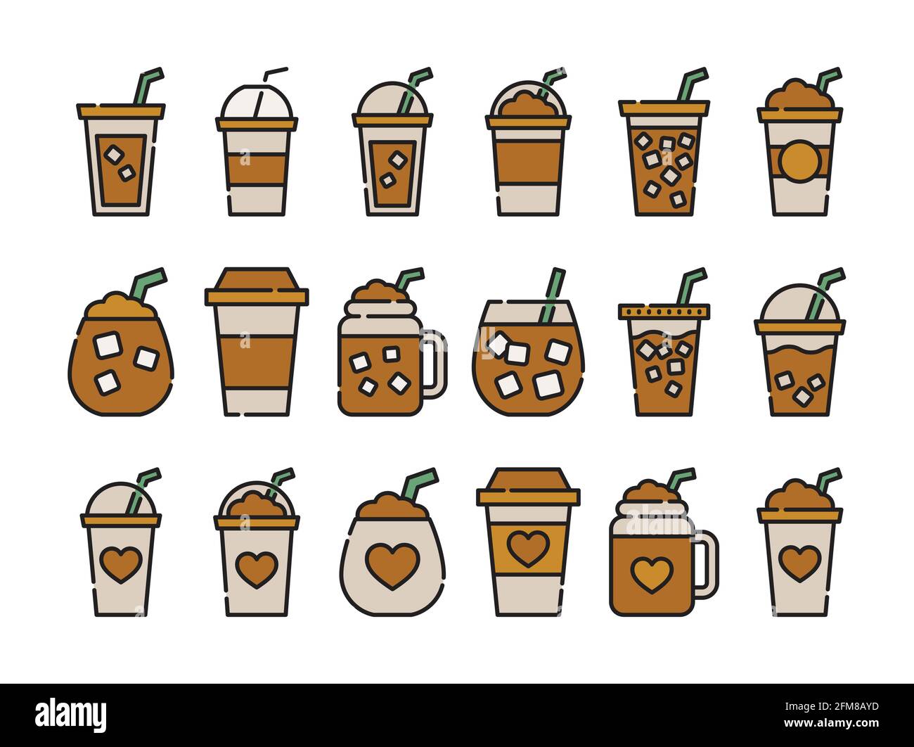 Brown sugar line icon Cut Out Stock Images & Pictures - Alamy