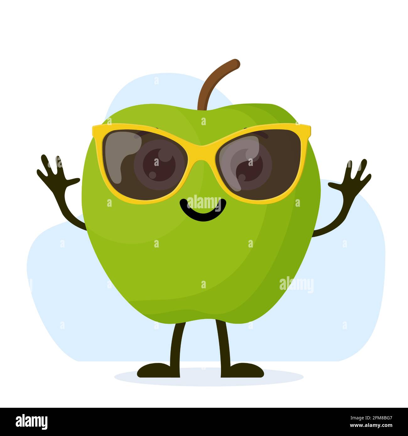 Cute apple smiling face Stock Vector Images - Alamy