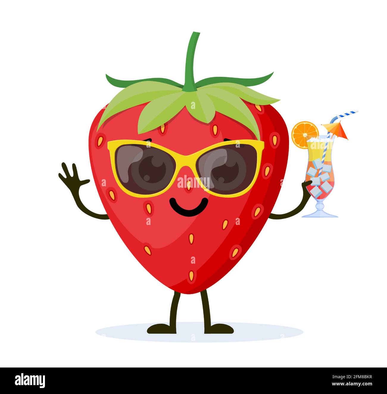 Cute and funny strawberry character Stock Vector Image & Art - Alamy