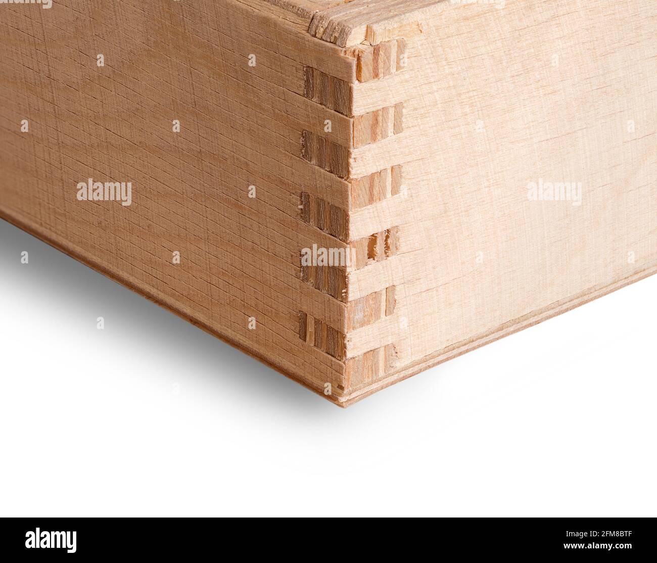wooden box on the white background Stock Photo - Alamy