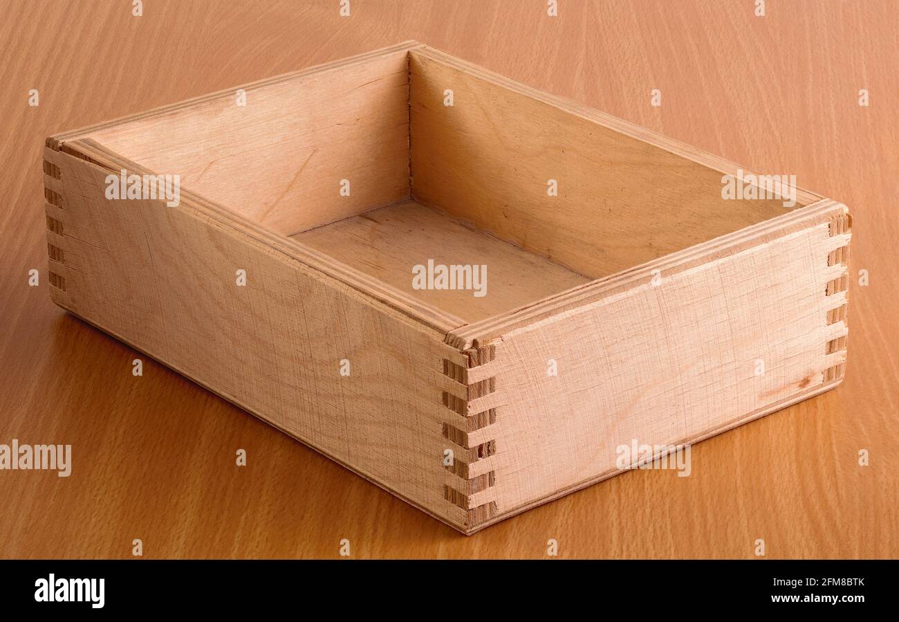 wooden box on the polished table Stock Photo - Alamy