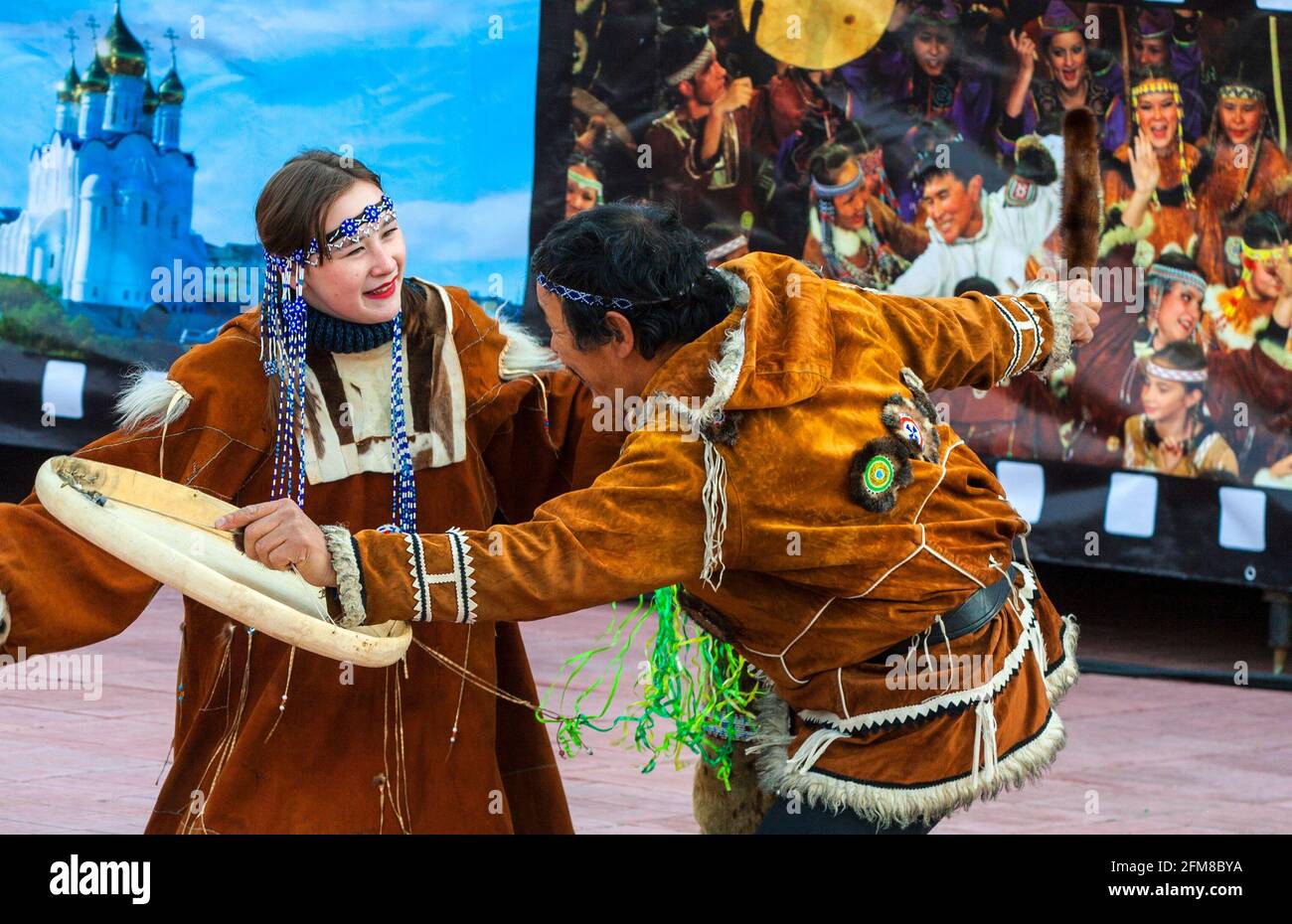 PETROPAVLOVSK, KAMCHATKA, RUSSIA - NOV 05, 2016: Koryak traditional ...
