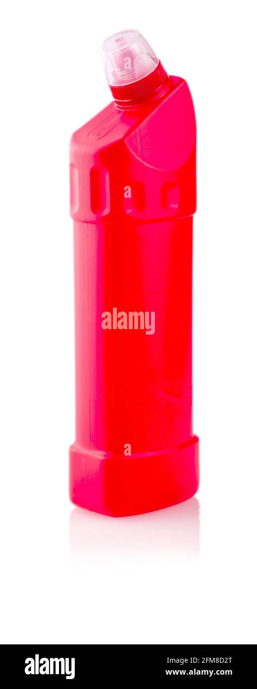 Universal cleanser. Photography of red plastic bottle with liquid ...