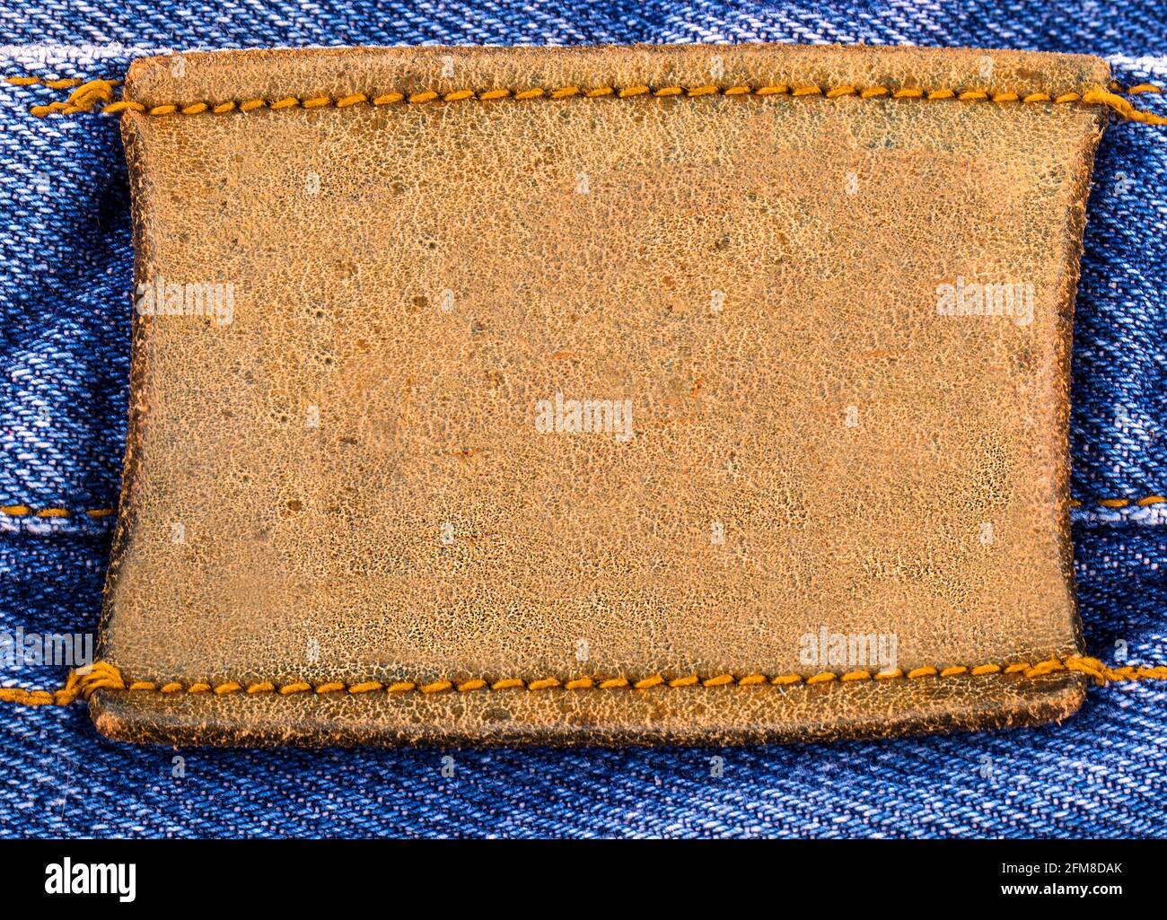 Blank jeans label isolated on white with clipping path Stock Photo - Alamy