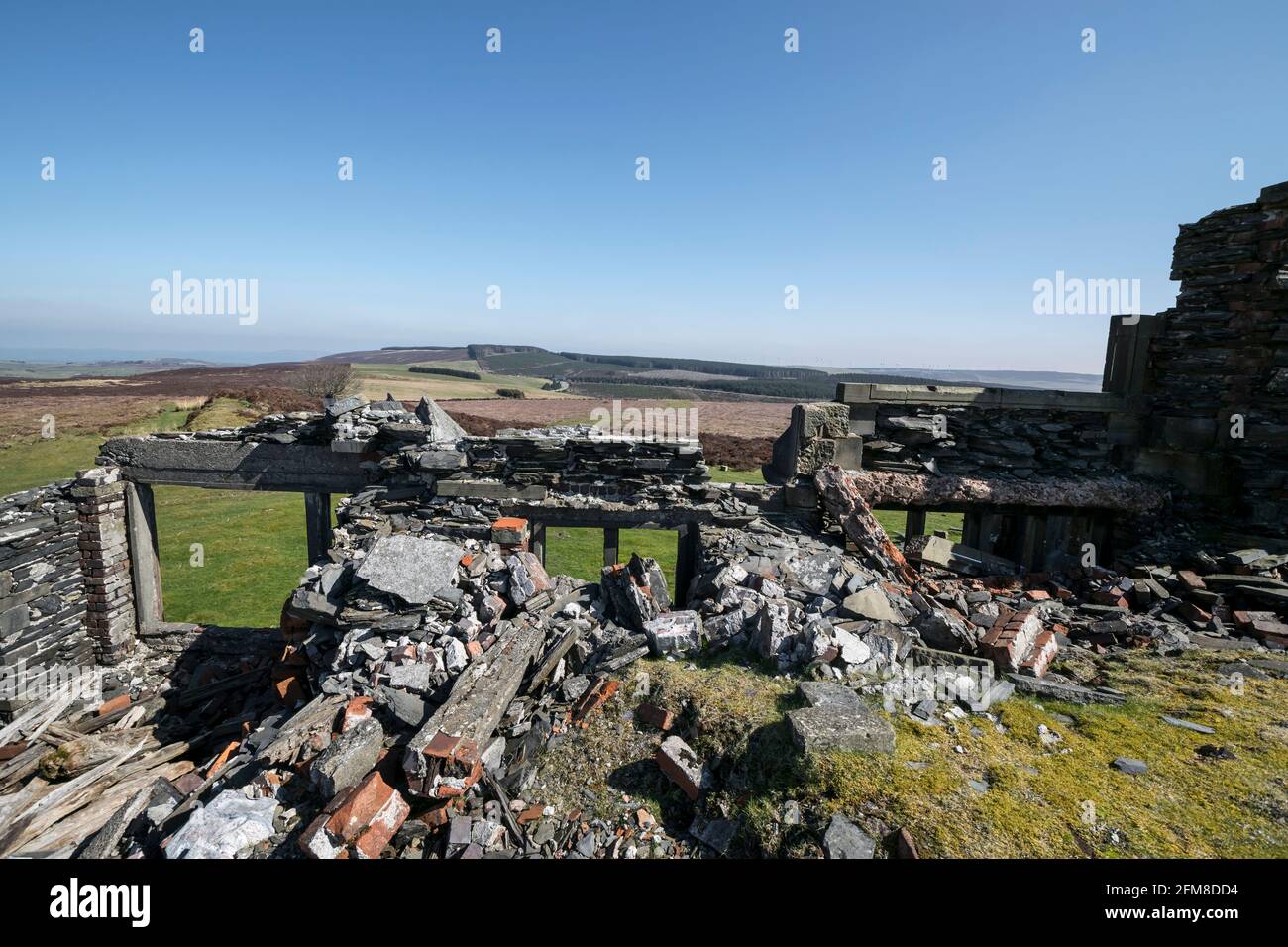Gwylfa Hiraethog derelict shooting lodge on the Denbighshire moors ...