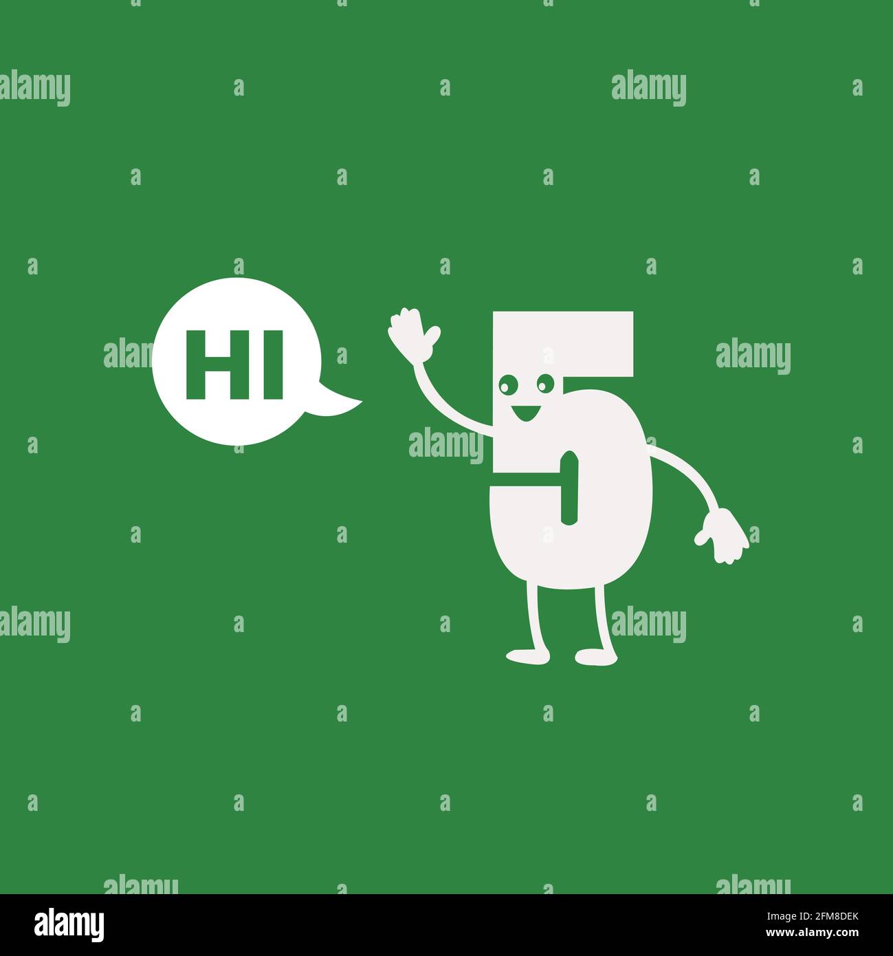 Hi 5 illustration Stock Vector Image & Art - Alamy
