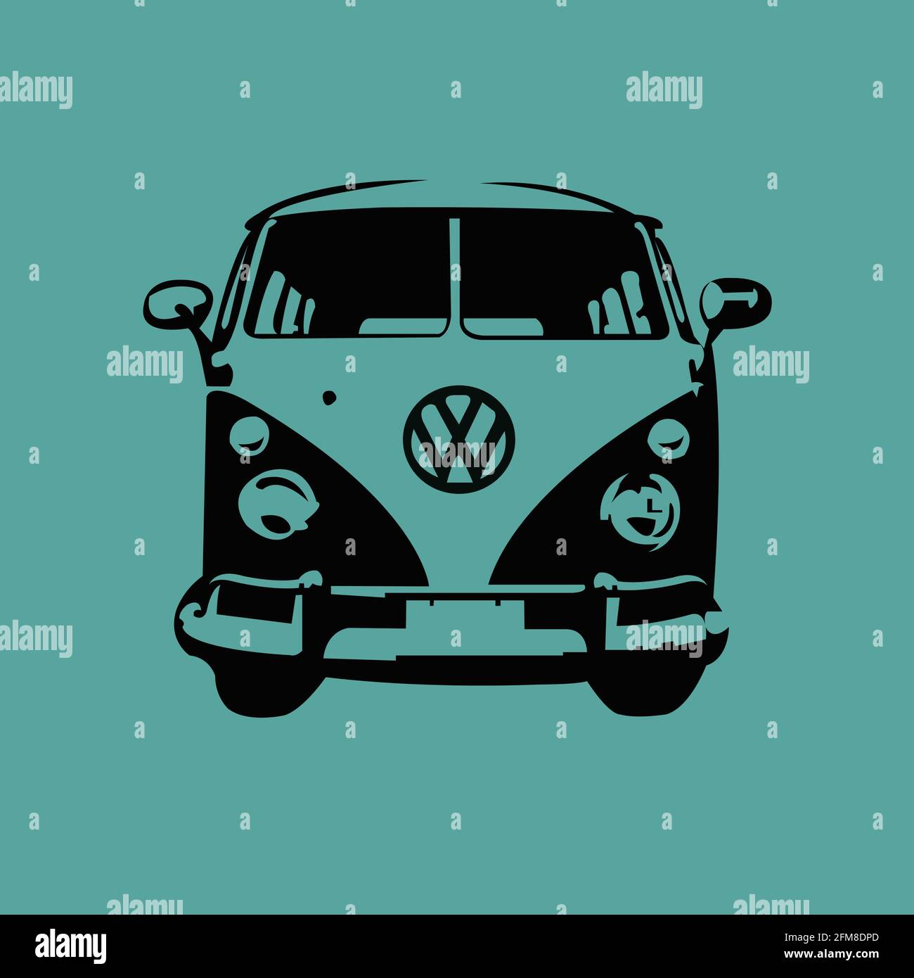Car front face with flat color. A beautiful illustration on car Stock ...