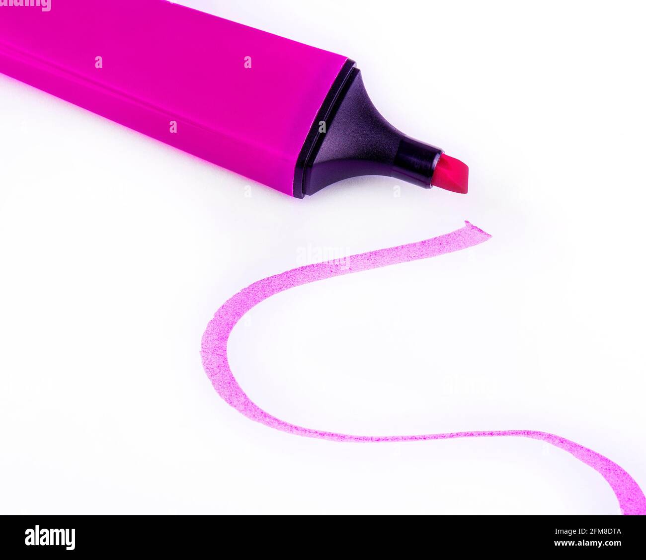 pink marker and strip on a white background Stock Photo - Alamy