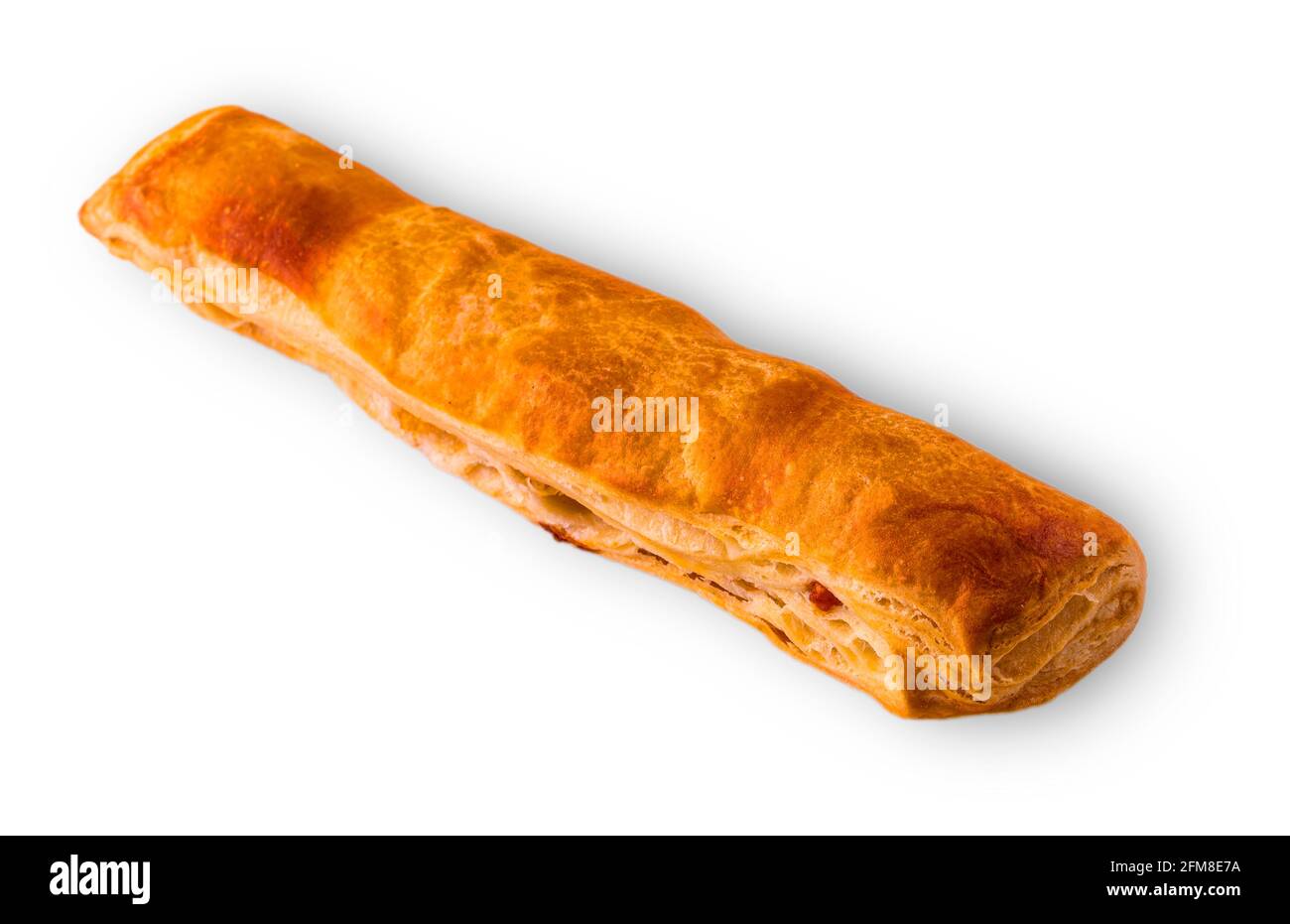 Puff pastry, isolated on a white background Stock Photo - Alamy