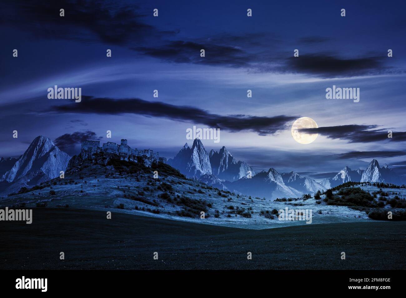 Castle on distant ridge hi-res stock photography and images - Alamy