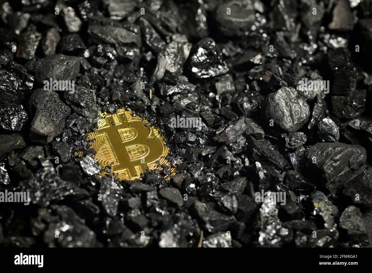 Galati, Romania - April 27, 2021 Construction site cryptocurrency ...