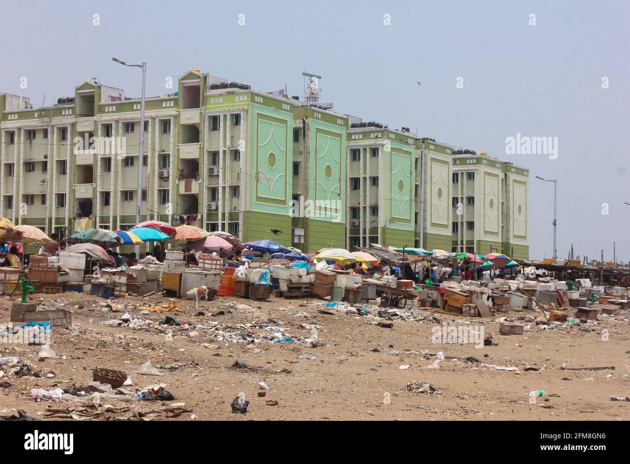 Chennai City a Tower View, Parts of Marina Beach Stock Photo - Alamy