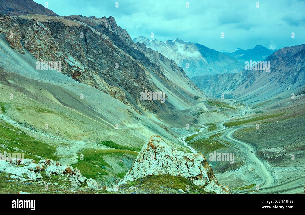 Barskoon Gorge, Beautiful view of the mountains, Kyrgyzstan, Central ...