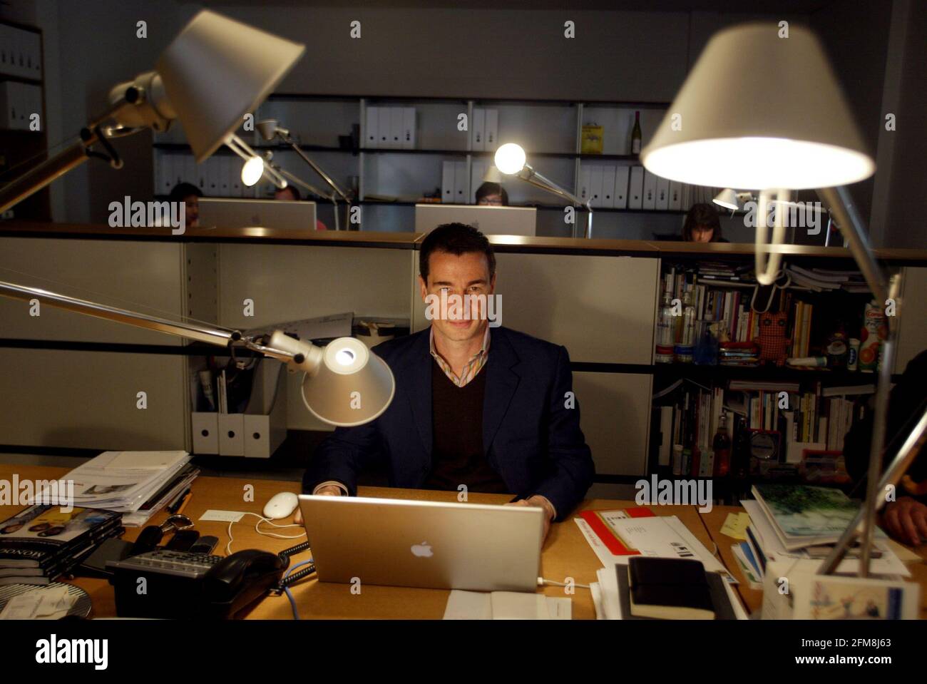 Andrew Tuck editor of MONOCLE magazine in his office in London pic ...