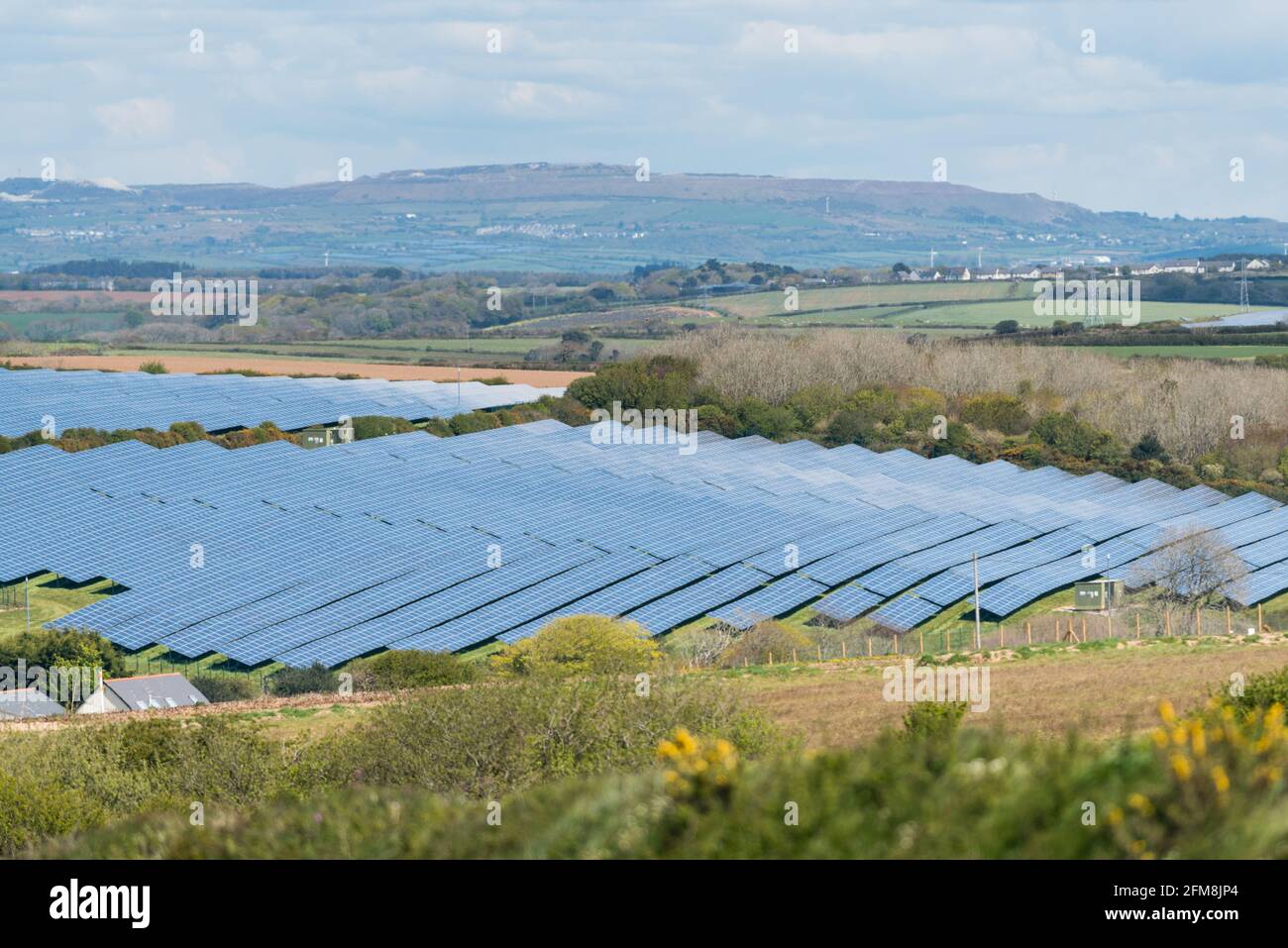 Nanteague Solar Farm, near Truro, Cornwall, UK Stock Photo - Alamy