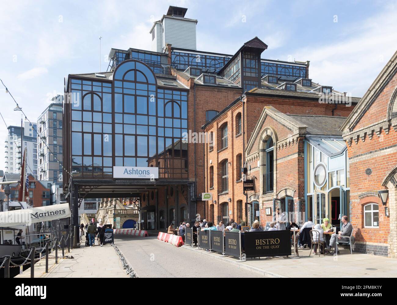 Converted warehouse buildings, Wet Dock, Ipswich waterfront, Suffolk ...