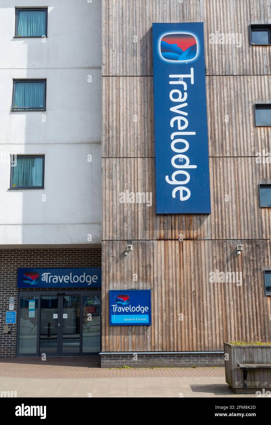 Modern Travelodge hotel building Duke Street, near the Wet Dock ...