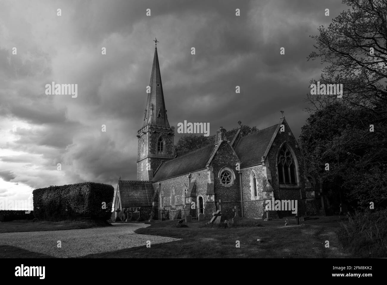 Flint church Black and White Stock Photos & Images - Alamy