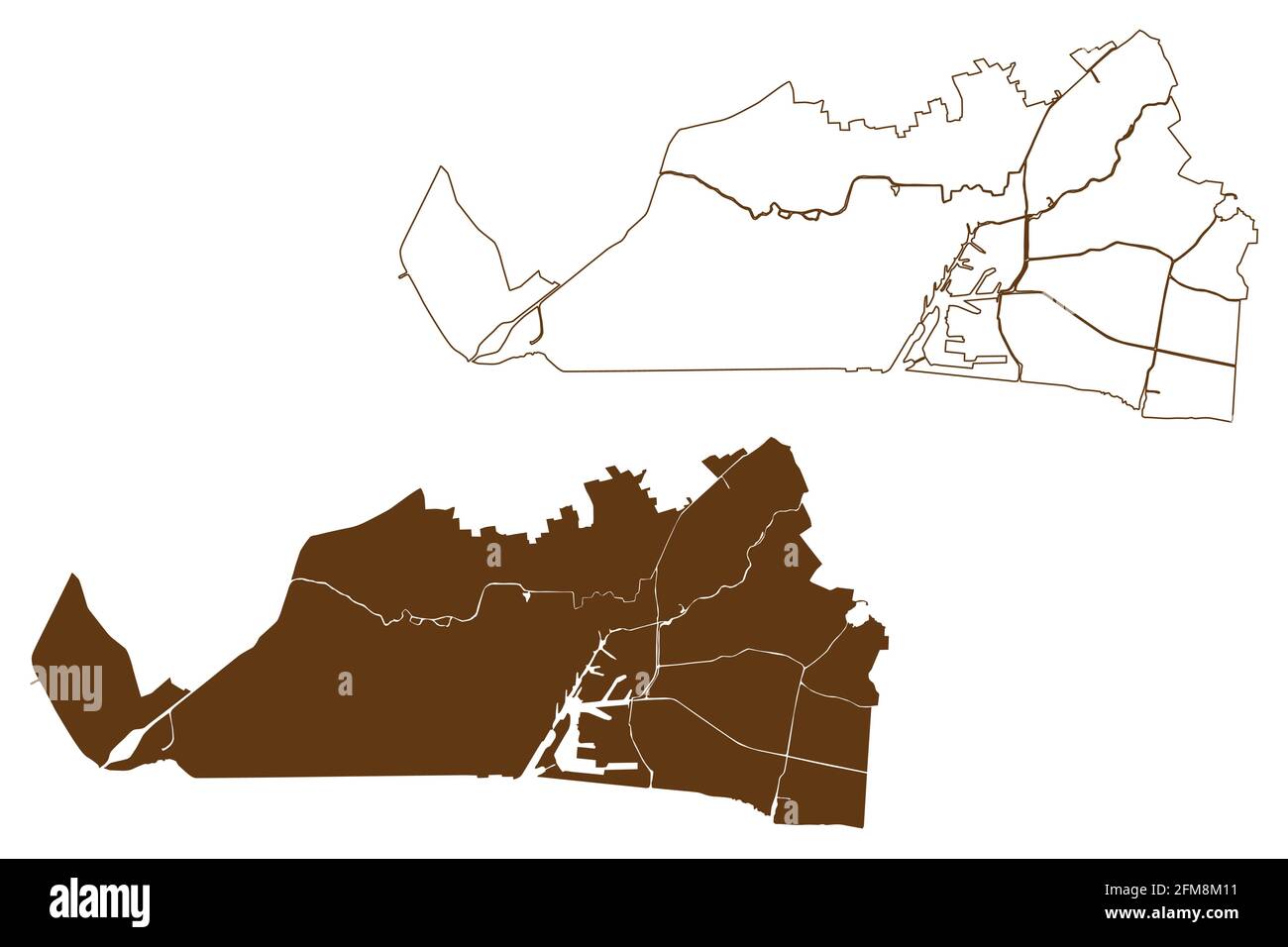 Emden area map hi-res stock photography and images - Alamy