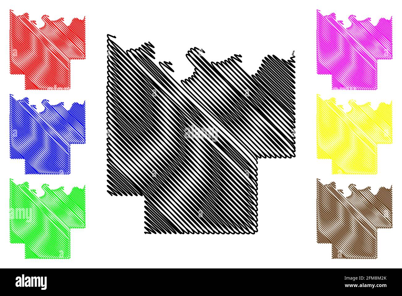 Pontotoc map Stock Vector Images - Alamy