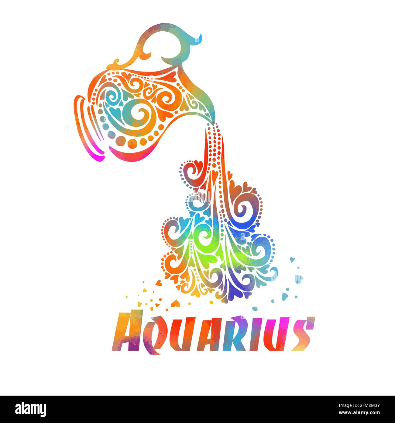 Aquarius zodiac sign. Vector illustration Stock Vector Image & Art - Alamy