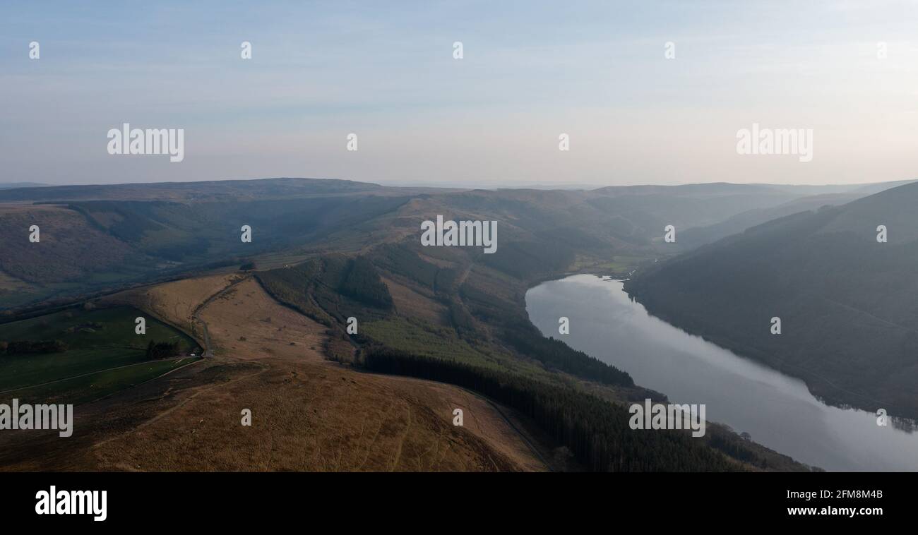 Talybont on Usk reservoir in the brecon beacons national park, Wales ...