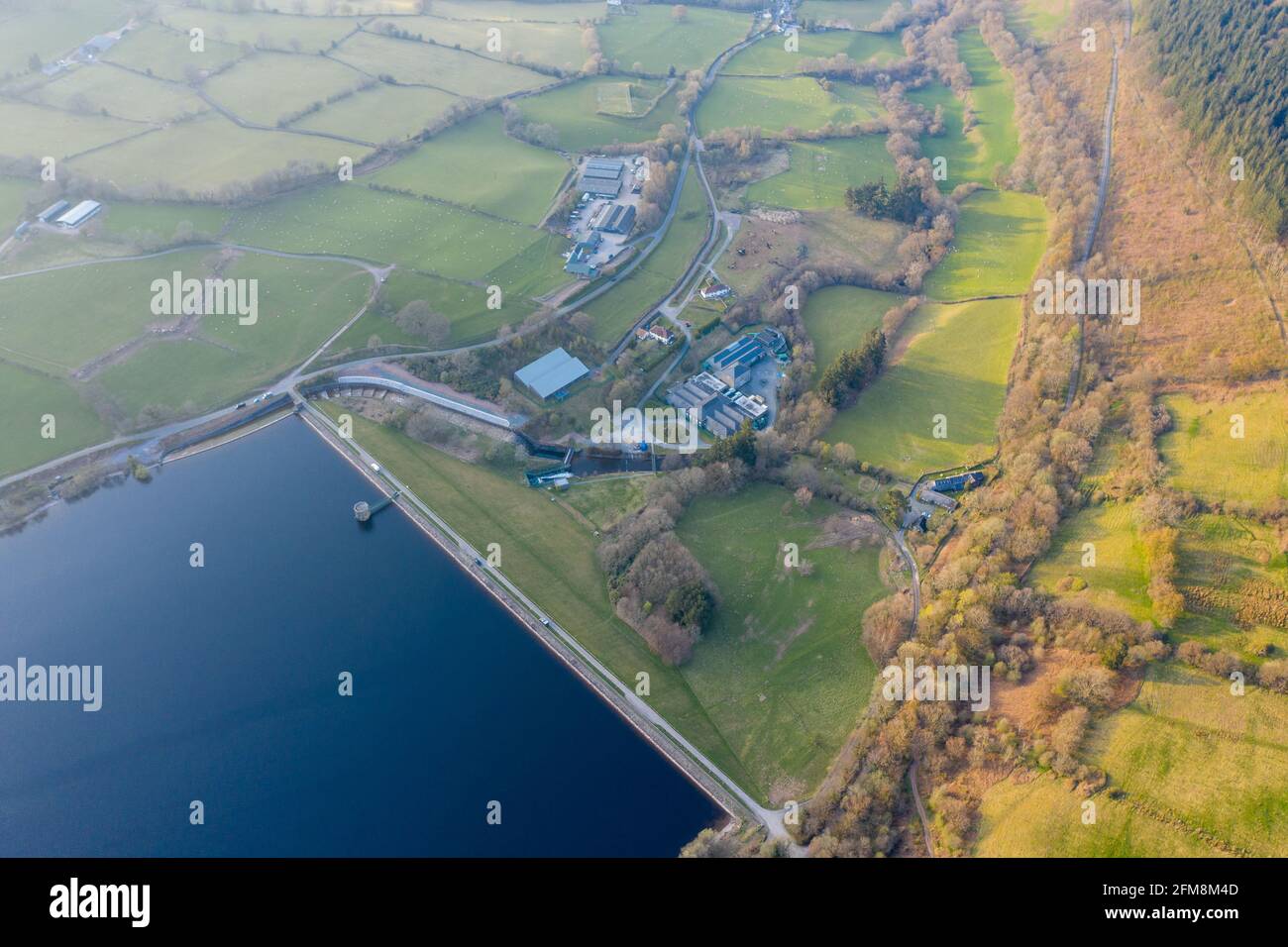 Talybont on Usk reservoir in the brecon beacons national park, Wales ...