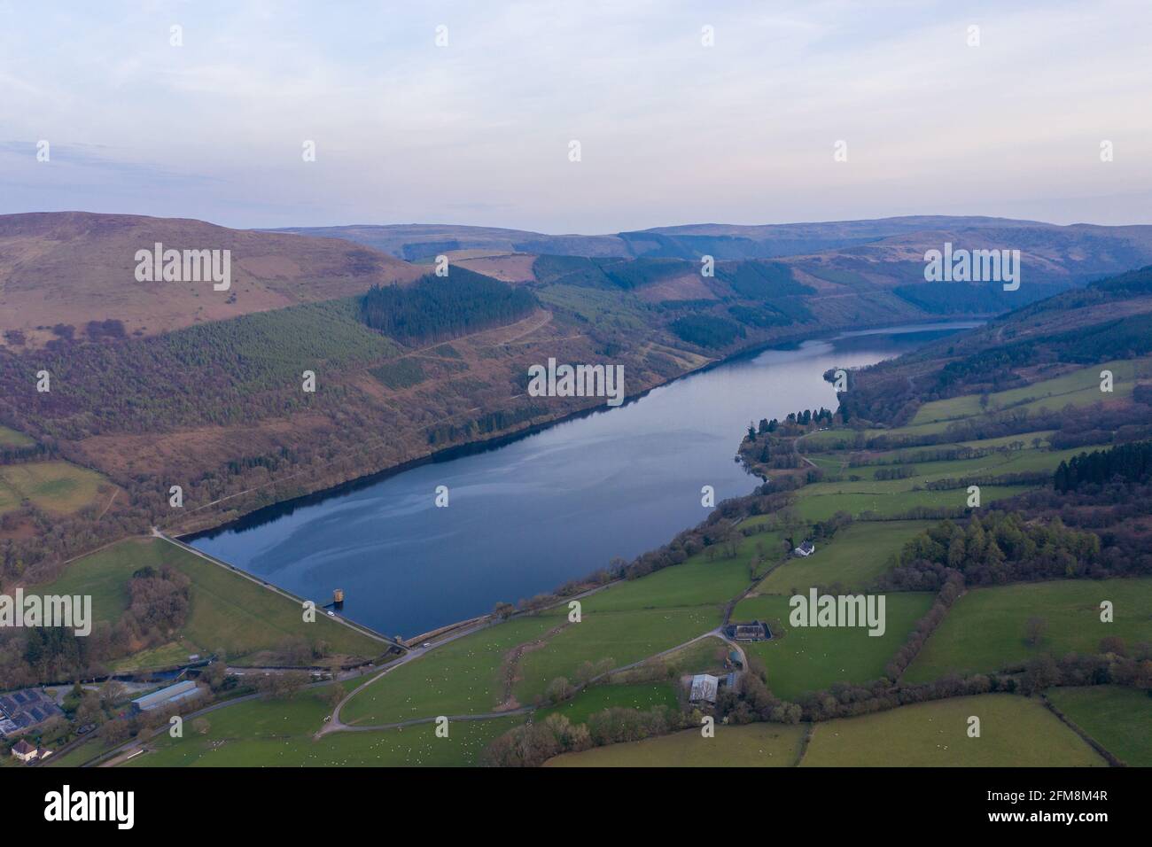 Talybont on Usk reservoir in the brecon beacons national park, Wales ...