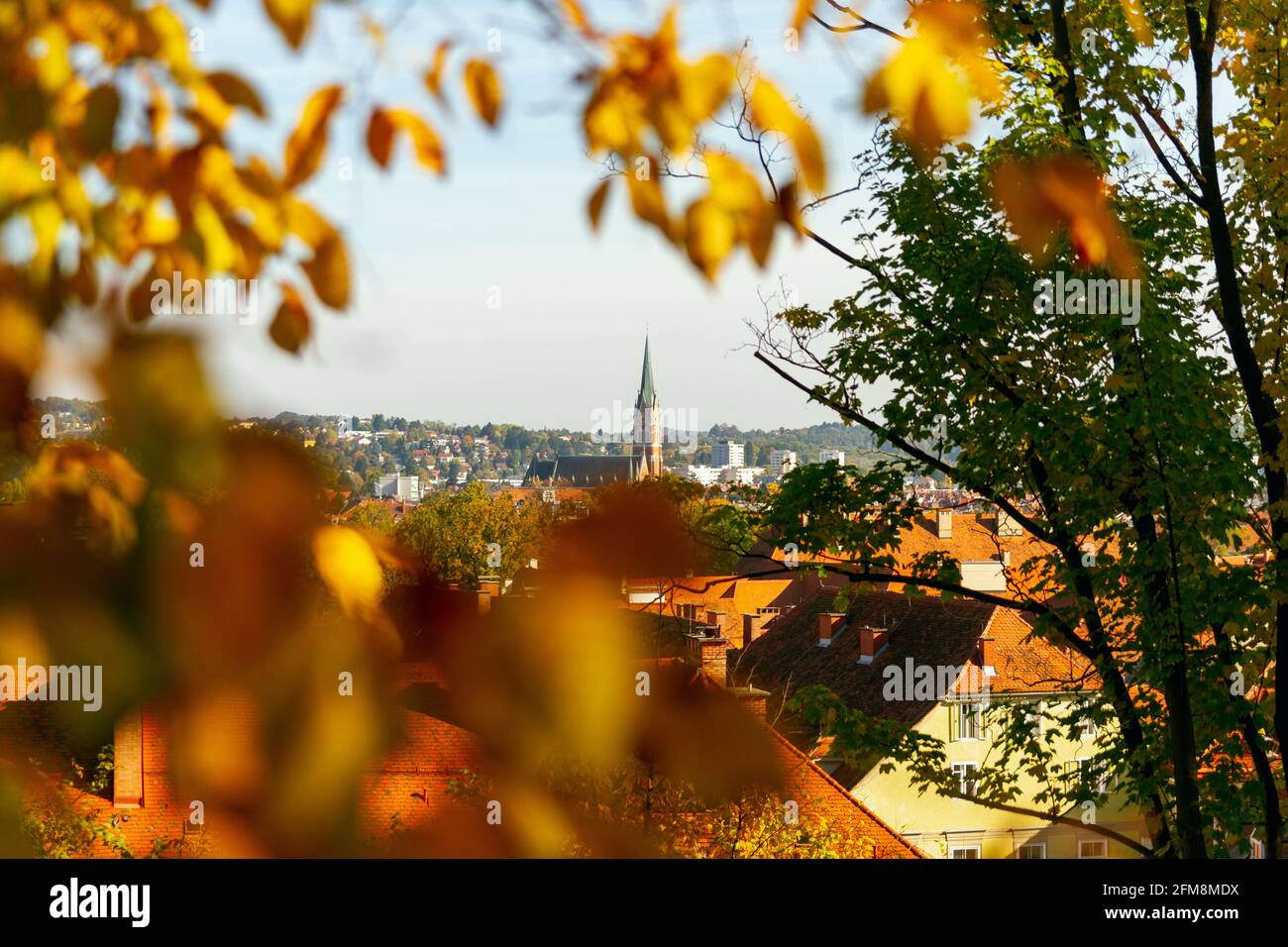 Graz Church of the Sacred Heart of Jesus Cityscape Stock Photo - Alamy