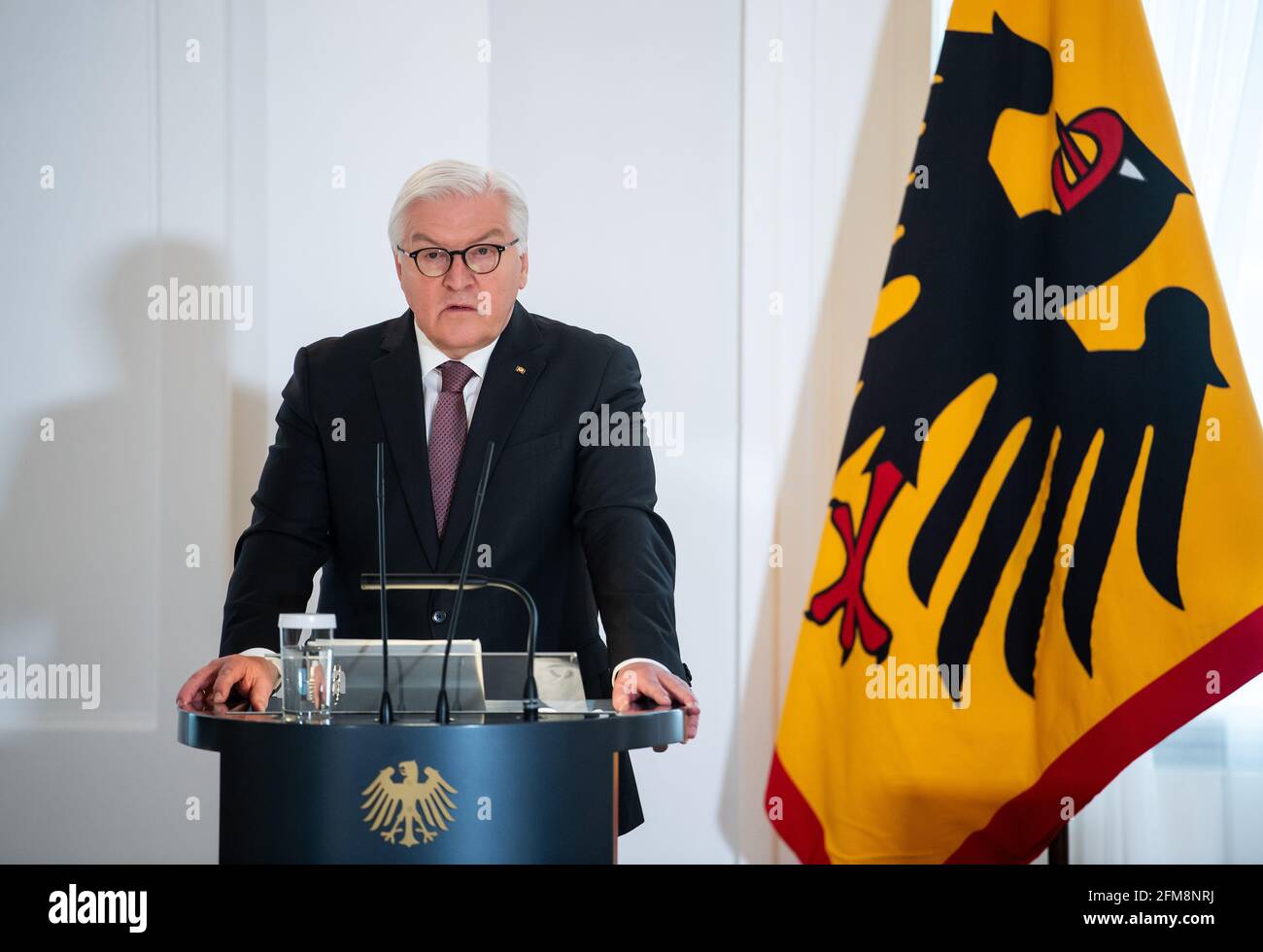 07 May 2021, Berlin: Federal President Frank-Walter Steinmeier speaks ...