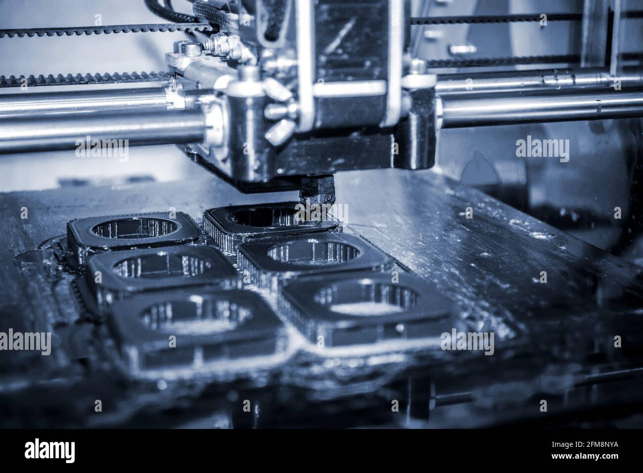Modern 3D printer printing figure close-up. Automatic three dimensional Stock Photo - Alamy